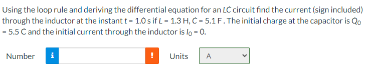 Solved Using the loop rule and deriving the differential | Chegg.com