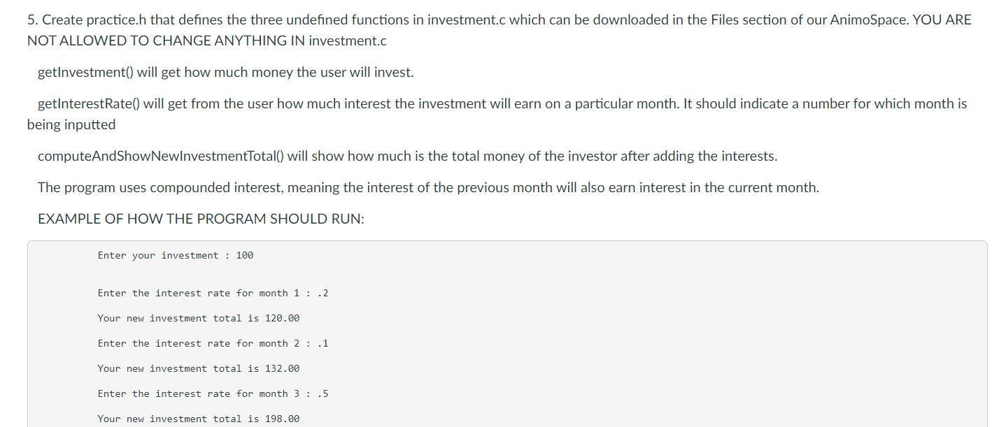 Solved 5. Create practice.h that defines the three undefined | Chegg.com