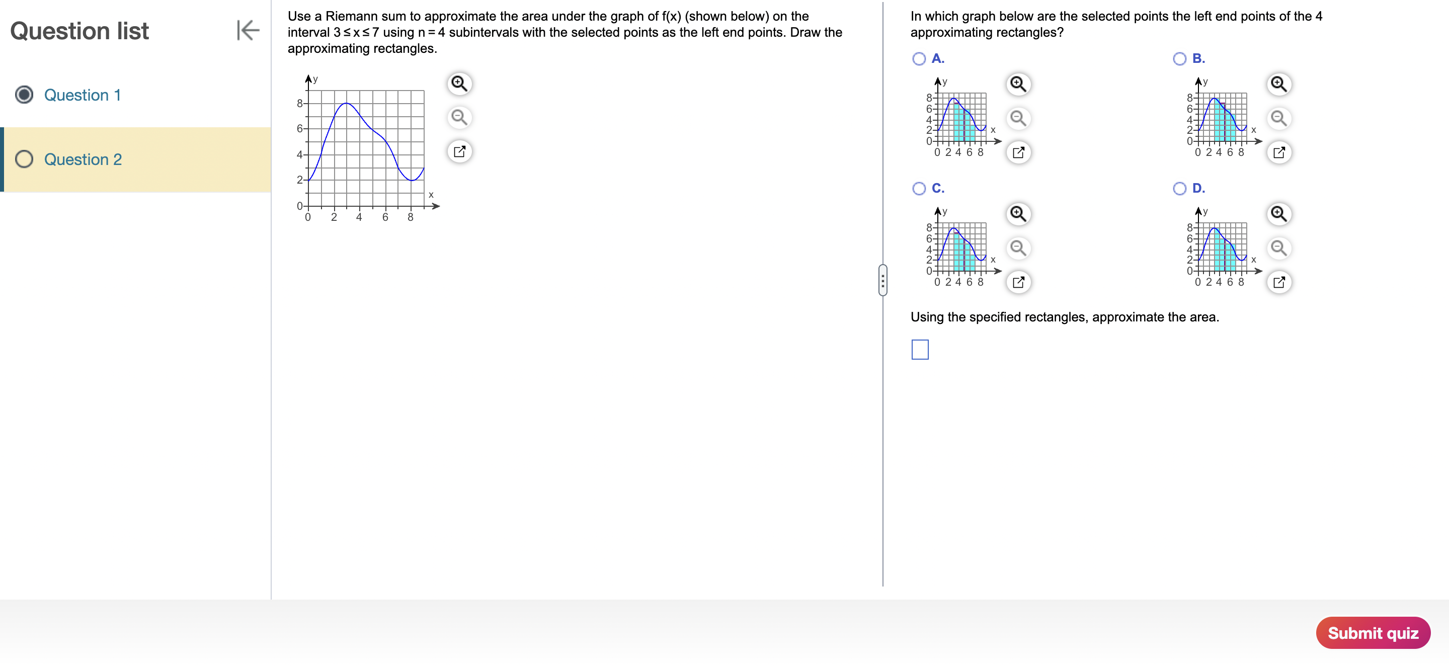 Solved Question list ,KUse a Riemann sum to approximate the | Chegg.com