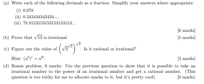 Solved (a) Write each of the following decimals as a | Chegg.com