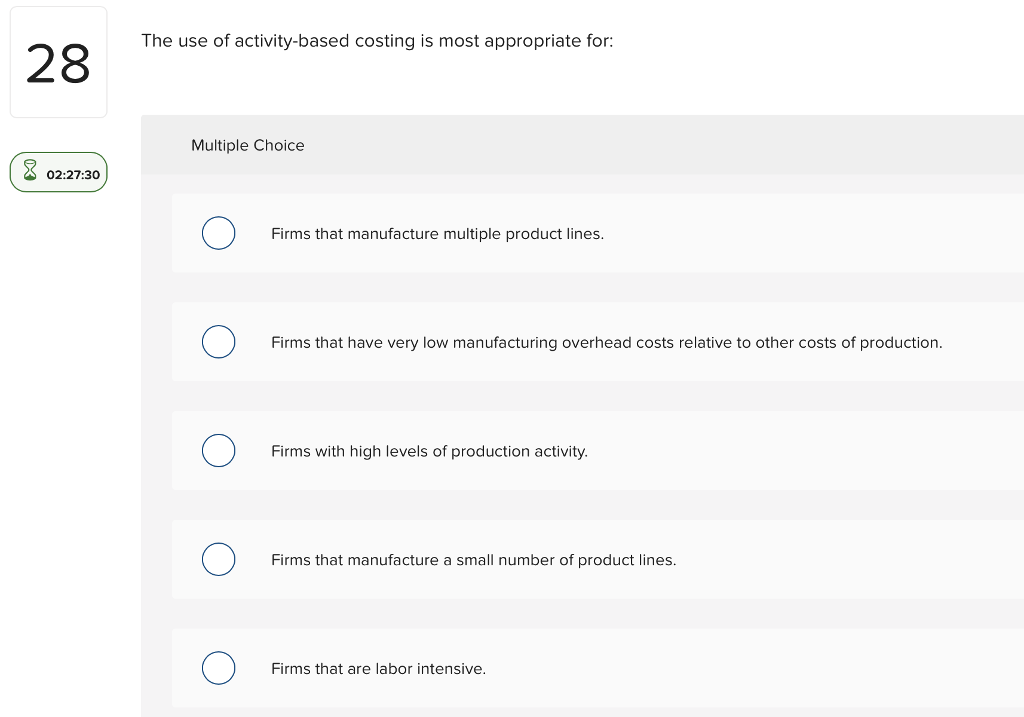 The Use Of Activity based Costing Is Most Appropriate Chegg the-use-of-activity-based-costing-is-most-appropriate-chegg