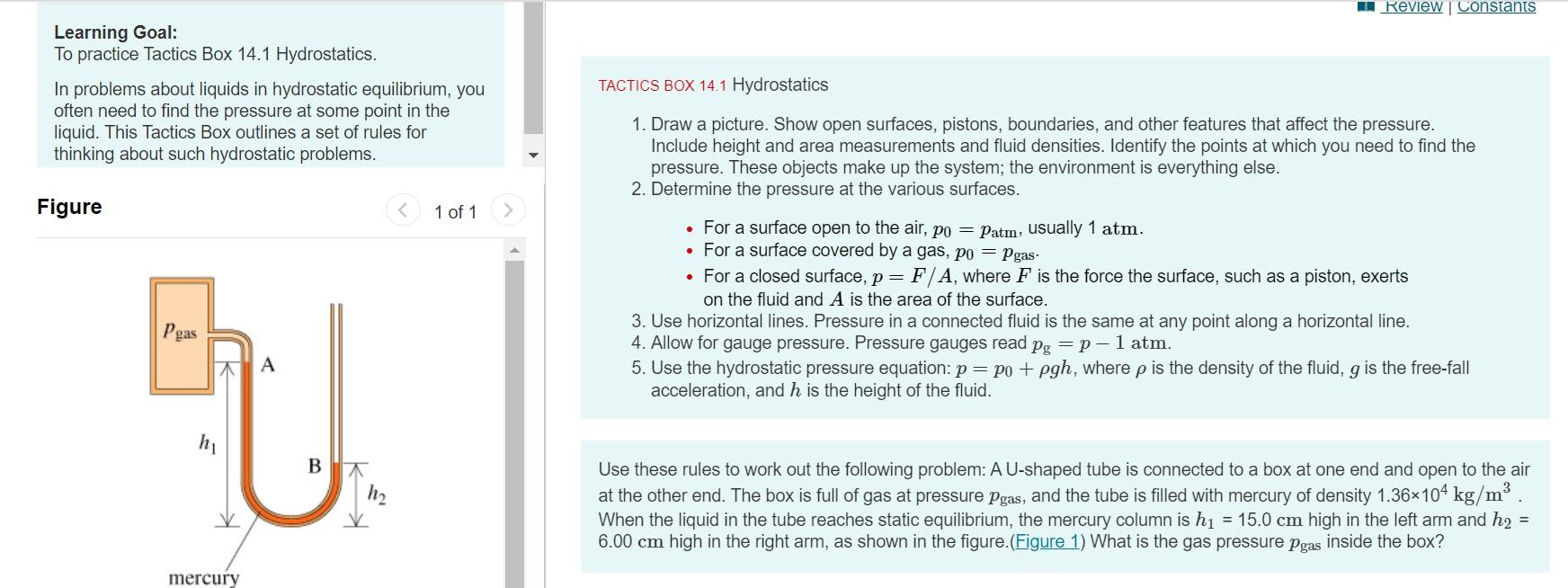 Solved 1 Review Constants Learning Goal: To practice Tactics | Chegg.com