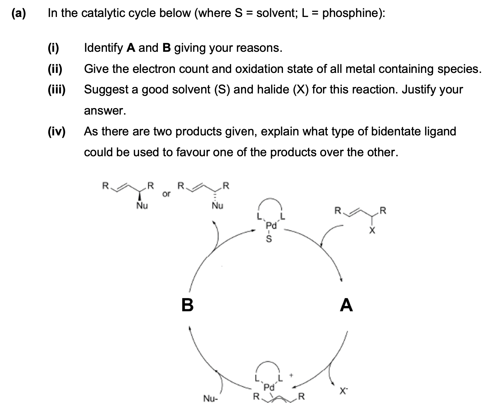 (a) In the catalytic cycle below (where S= solvent; | Chegg.com