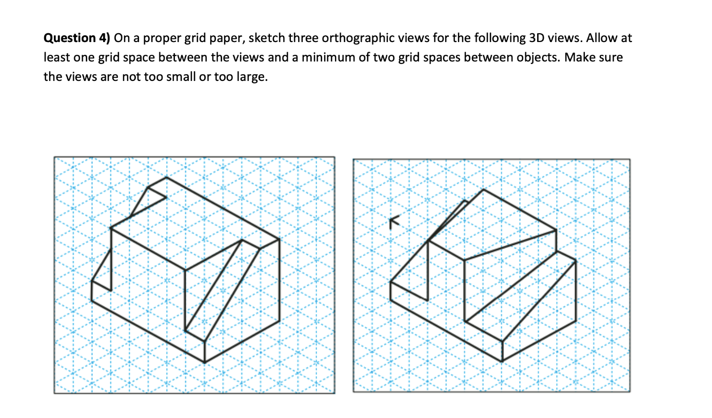 Solved Question 4) On a proper grid paper, sketch three | Chegg.com
