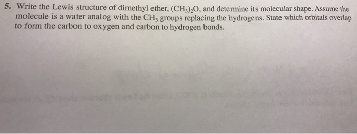 Solved Write the Lewis structure of dimethyl ether, | Chegg.com