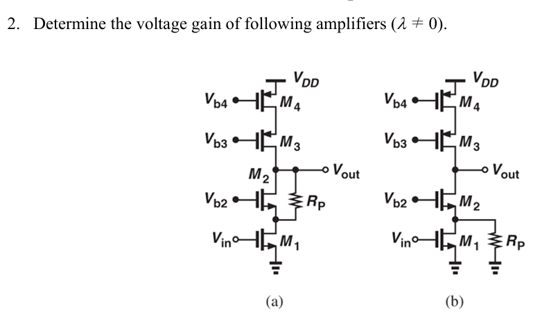 Solved Determine the voltage gain of ﻿following amplifiers | Chegg.com