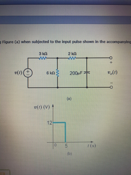 Solved Determine the equation for the voltage v0(t) for t > | Chegg.com