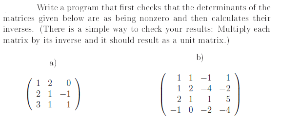 Solved Write a program that first checks that the | Chegg.com