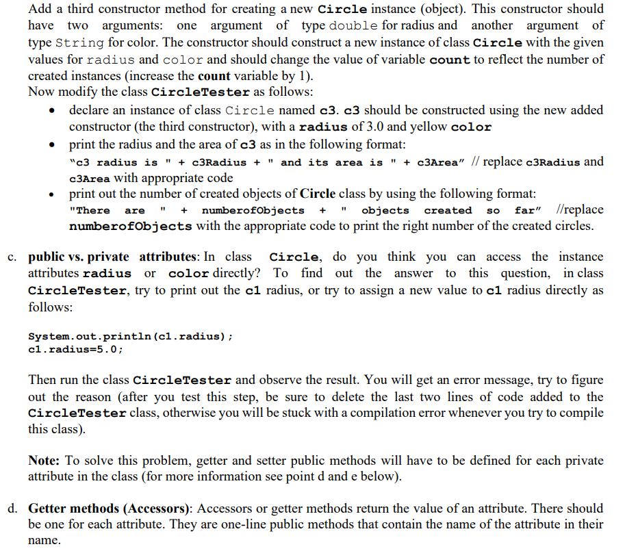 Solved Circle class has two private variables radius and | Chegg.com