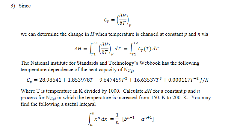 Solved 3) Since ан we can determine the change in H when | Chegg.com