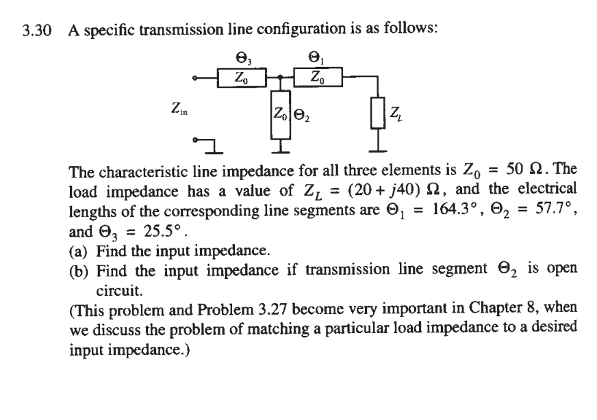 Solved 3.30 A specific transmission line configuration is as | Chegg.com