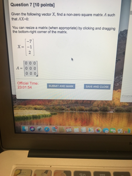 Solved Question 7 [10 points] Given the following vector X, | Chegg.com