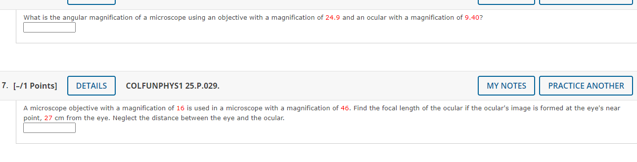 Solved What is the angular magnification of a microscope | Chegg.com