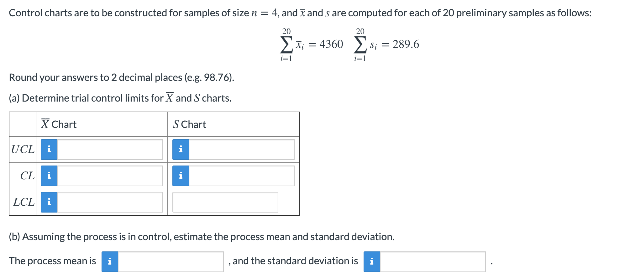 Solved Control charts are to be constructed for samples of | Chegg.com
