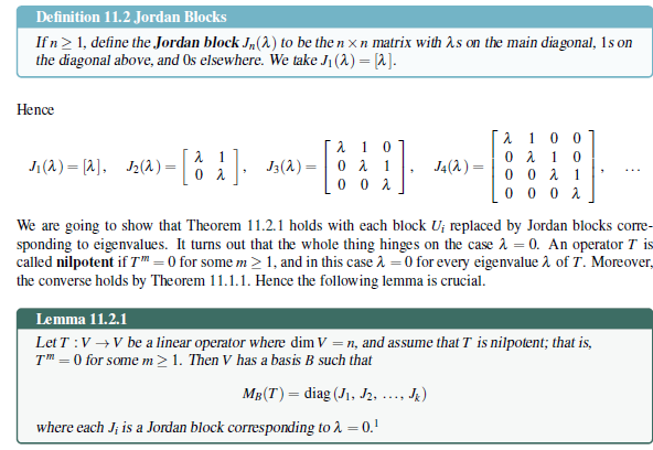 Solved If n≥1, define the Jordan block Jn(λ) to be the n×n | Chegg.com