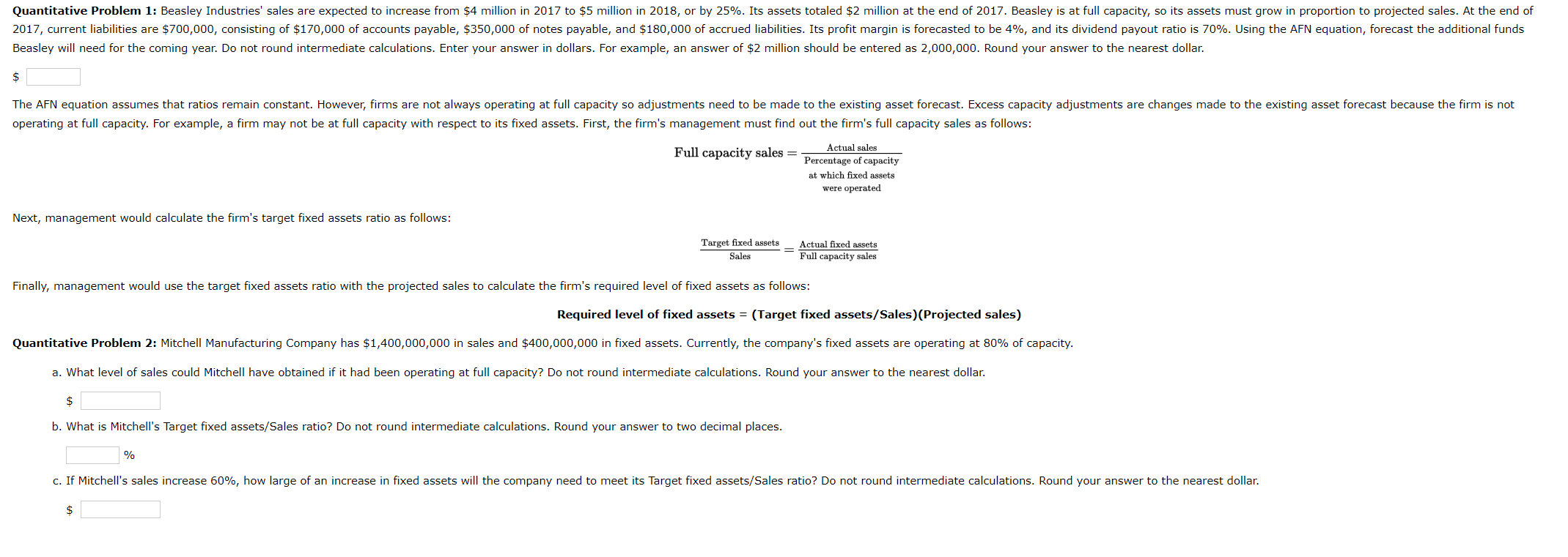 Solved operating at full capacity. For example, a firm may | Chegg.com