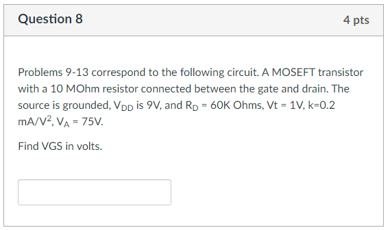 Solved Problems 9-13 correspond to the following circuit. A | Chegg.com