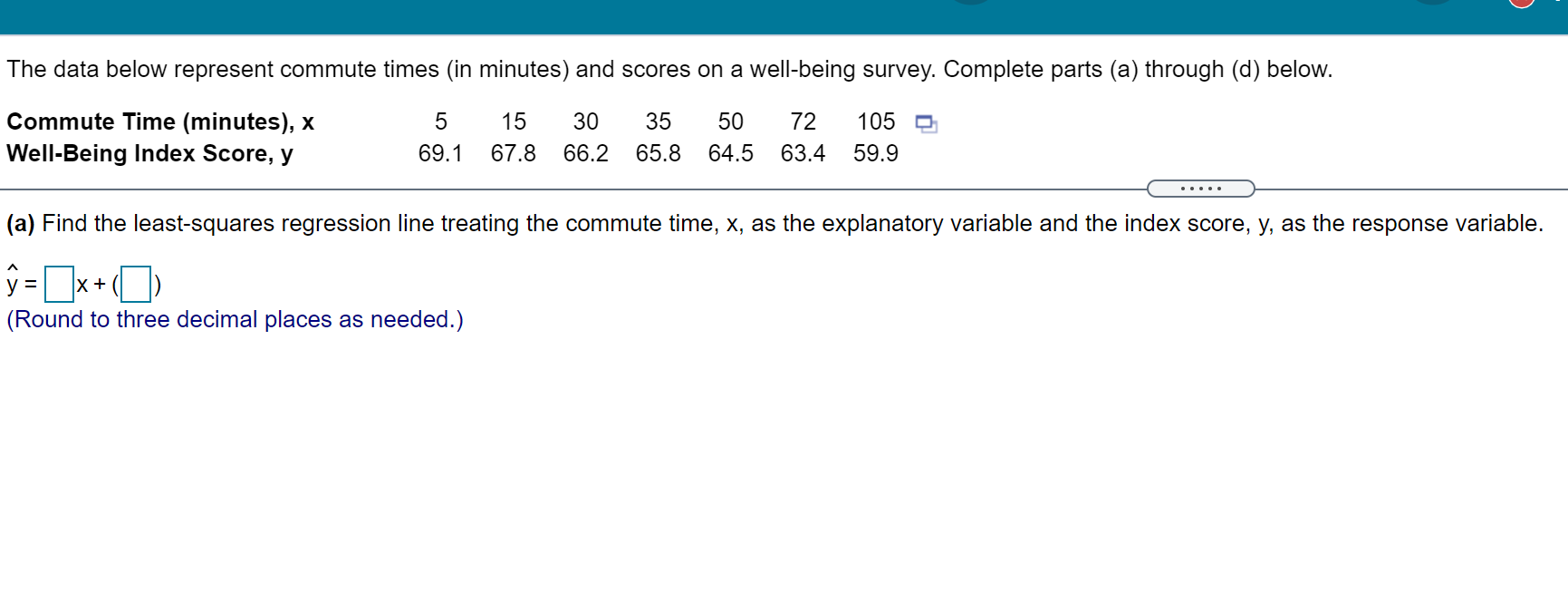 Solved The data below represent commute times (in minutes) | Chegg.com