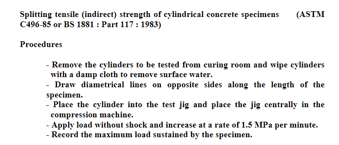 Solved Splitting tensile (indirect) strength of cylindrical | Chegg.com