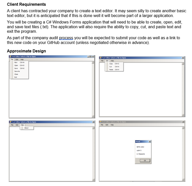 Solved Client Requirements A client has contracted your | Chegg.com
