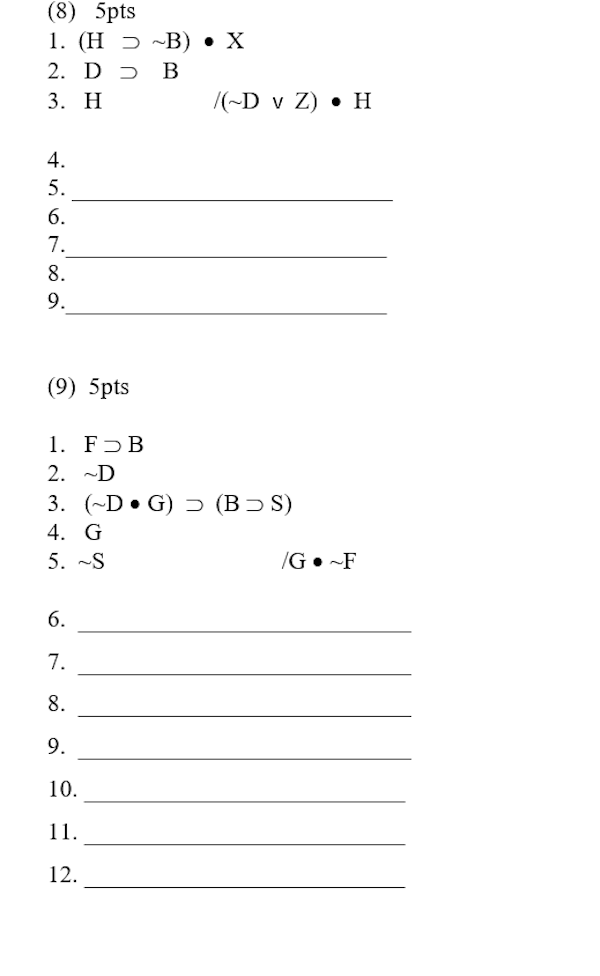 Solved (5) 3pts 1. A V ( B 2. -A. A ) C -B a mitorios (6) | Chegg.com