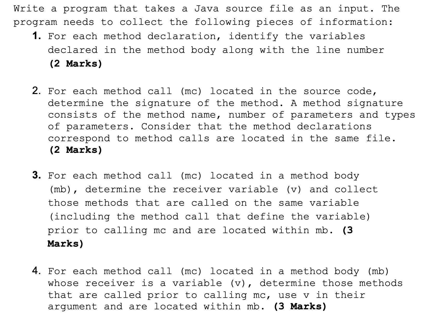 Solved Write A Program That Takes A Java Source File As An