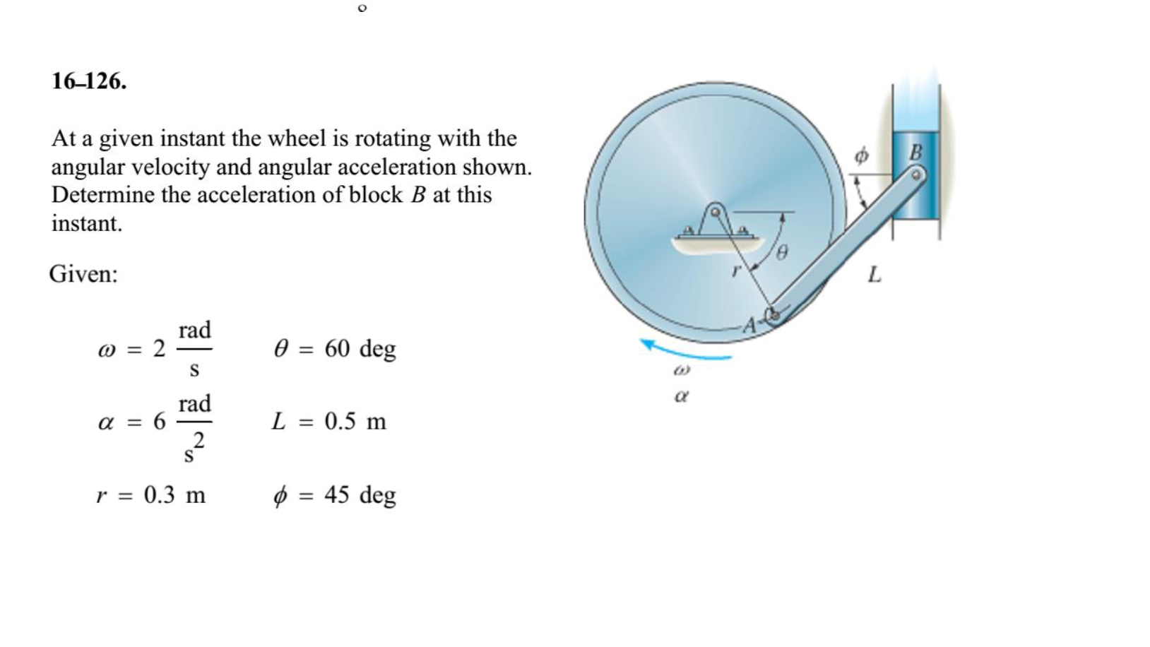 Solved At A Given Instant The Wheel Is Rotating With The 9996