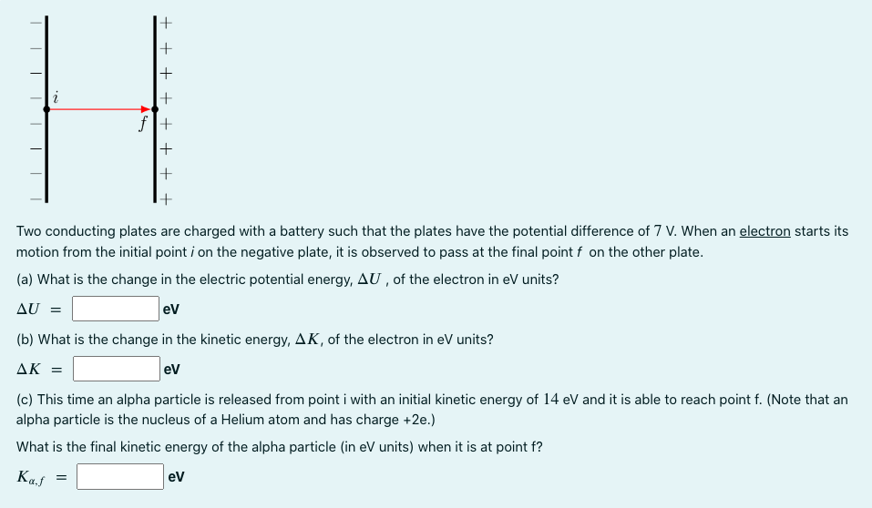 Solved Two conducting plates are charged with a battery such | Chegg.com