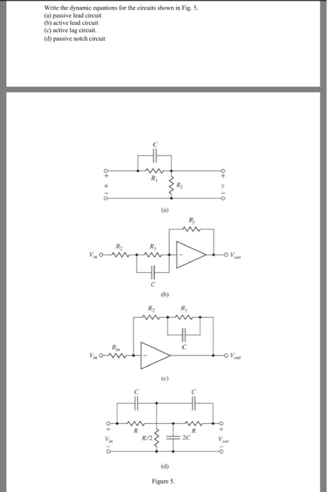 Solved Write the dynamic oquations for the circuits shown in | Chegg.com