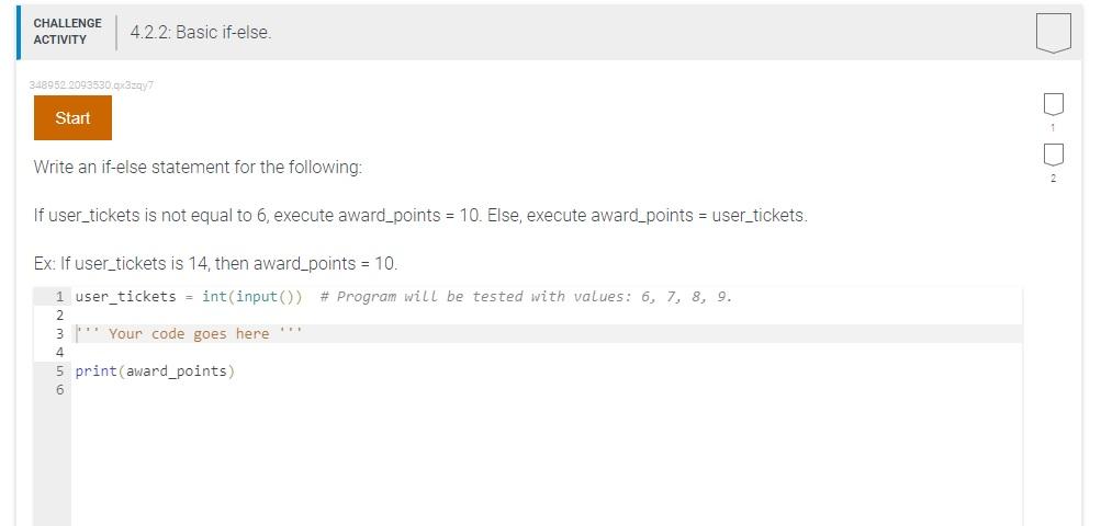 Solved CHALLENGE ACTIVITY 4 2 2 Basic If else Chegg