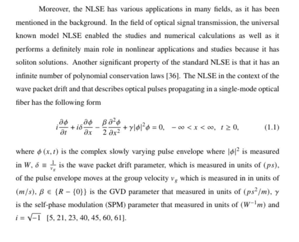 Solved Can we use this nonlinear Schrodinger equation with | Chegg.com