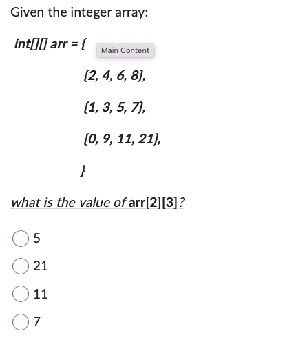 Solved In a 2 dimensional array arr[5][10], the length of | Chegg.com