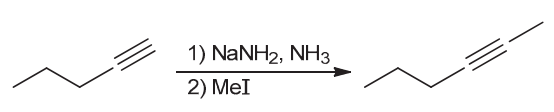 Solved 1) NaNH2,NH3 2) MeI | Chegg.com