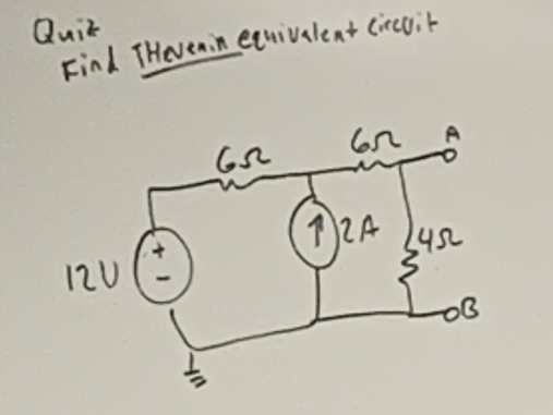 Solved Find the Thevenenin equivalent circuit. 12V voltage | Chegg.com