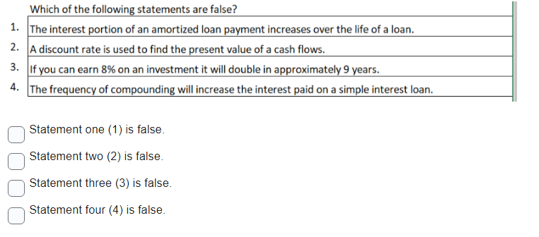 Solved Statement one (1) is false. Statement two (2) is | Chegg.com