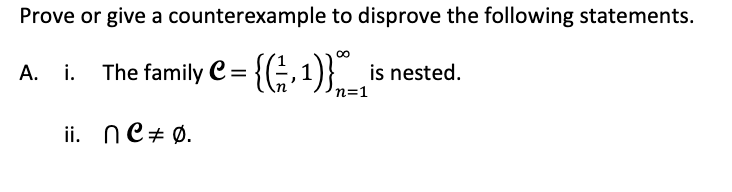 Solved Prove or give a counterexample to disprove the | Chegg.com