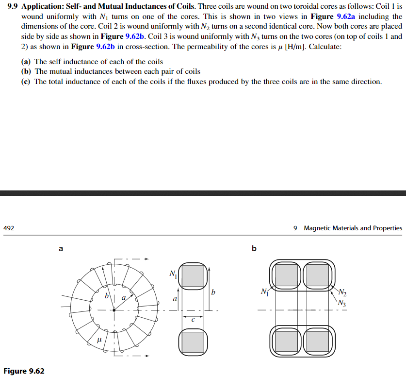 Solved 9.9 Application: Self- and Mutual Inductances of | Chegg.com