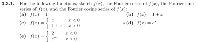 Solved only C and D Use the Fourier’s convergence Theorem to | Chegg.com