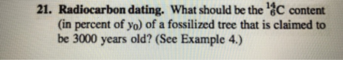 Solved Radiocarbon dating. What should be the^14_6 C content | Chegg.com