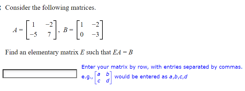 Solved Consider the following matrices. | Chegg.com