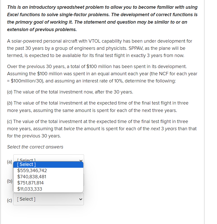 This is an Introductory spreadsheet problem to allow | Chegg.com