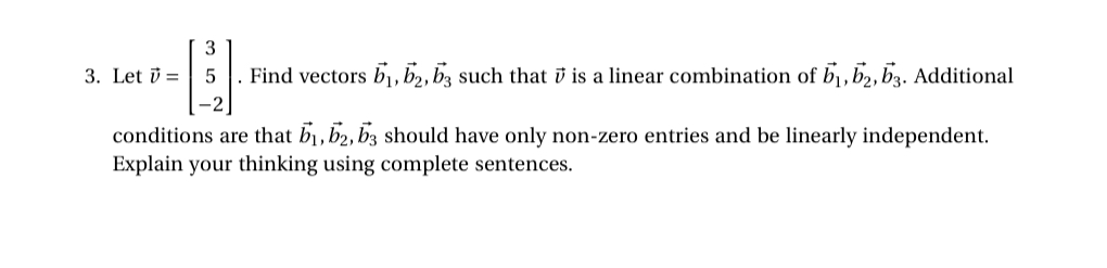 Solved Let vec(v)=[35-2]. ﻿Find vectors | Chegg.com
