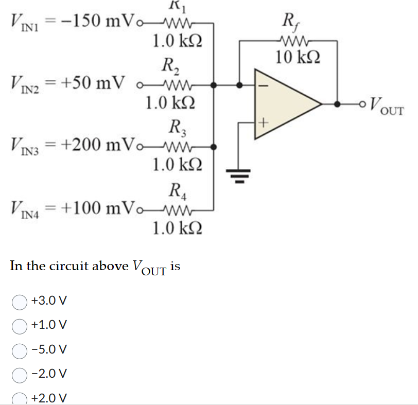 Solved In the circuit above VOUT | Chegg.com