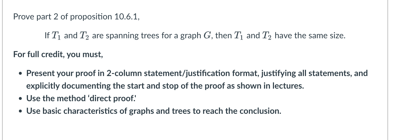 Solved Prove part 2 of proposition 10.6.1, If and are | Chegg.com