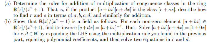 Solved (a) Determine the rules for addition of | Chegg.com
