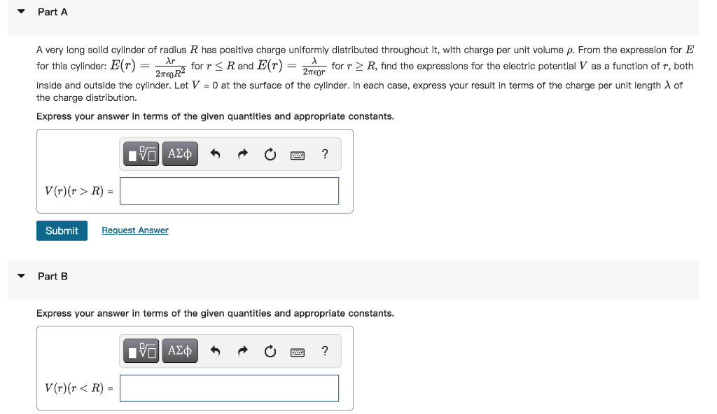 Solved Graph V as function of r from r = 0 to r= 3R Graph E | Chegg.com
