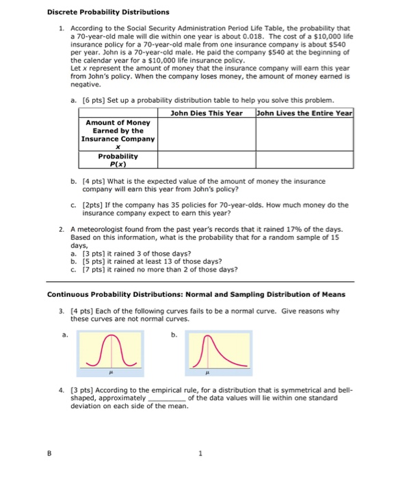 Solved Discrete Probability Distributions 1. According to | Chegg.com