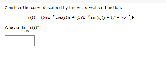 Solved Consider the curve described by the vector-valued | Chegg.com