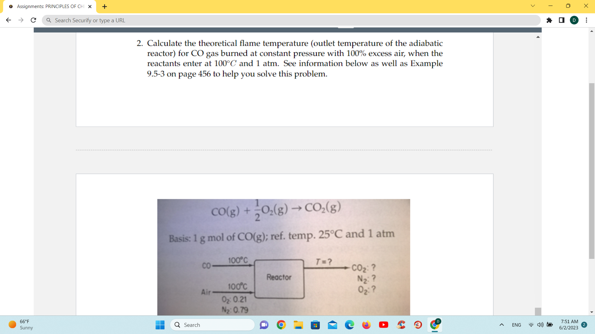 2. Calculate the theoretical flame temperature | Chegg.com