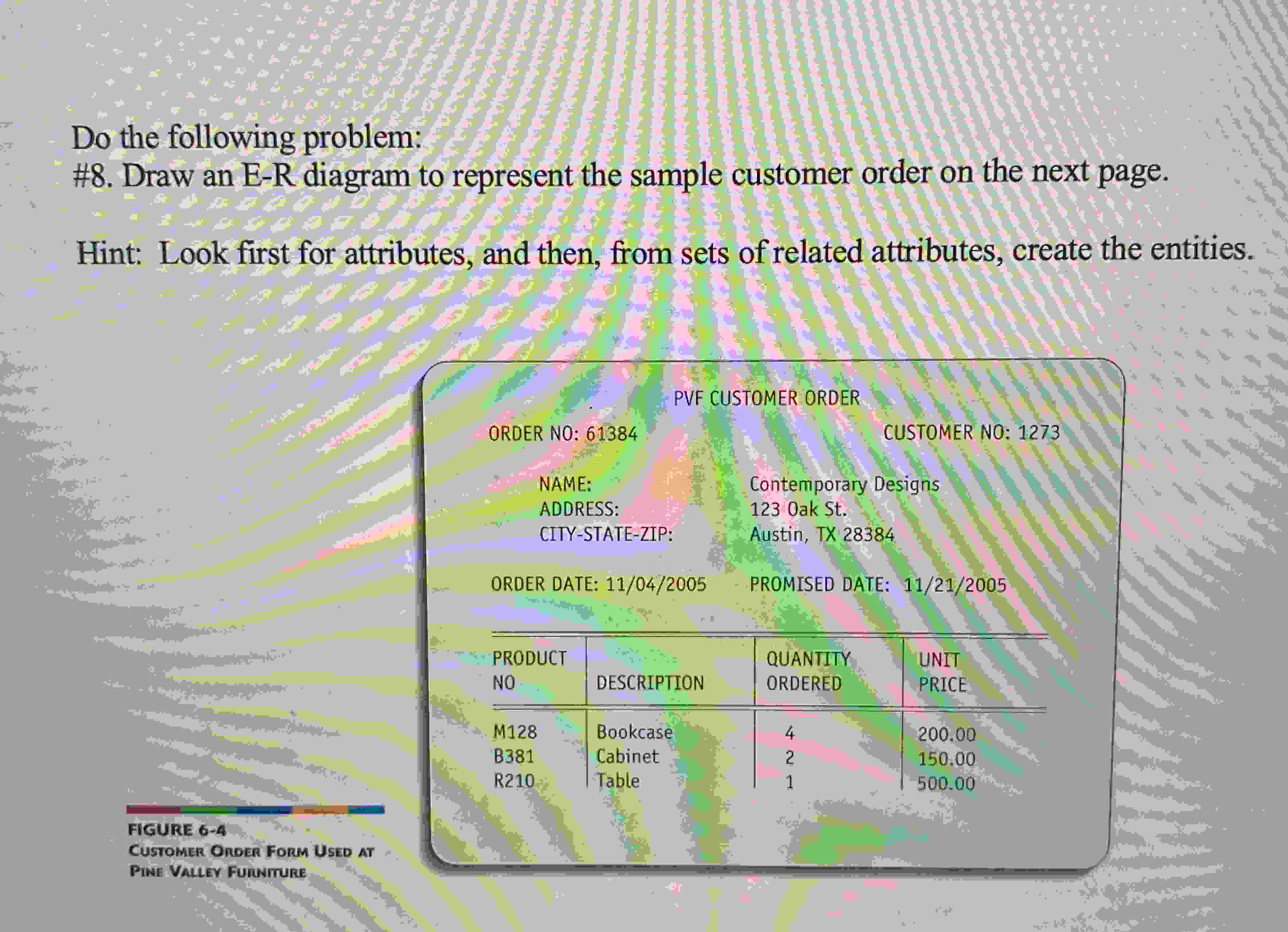 Solved Do the following problem:#8. ﻿Draw an E-R diagram to | Chegg.com